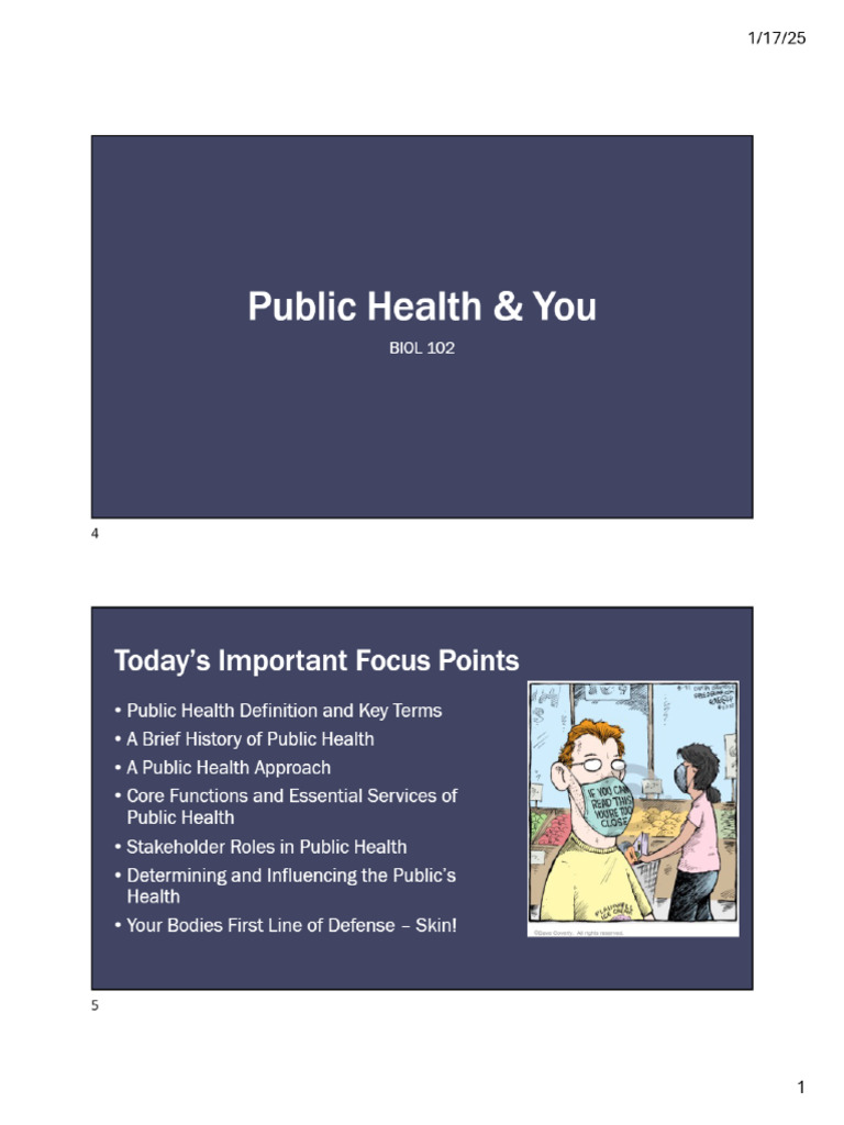 GB2_PublicHealth_handouts - BIOL.102.01-02 - General Biology II | PDF