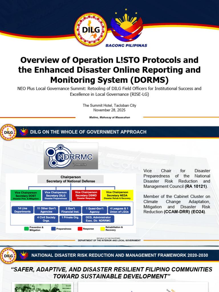 20251121 DILG EASTERN VISAYAS DORMS V5 ROLL-OUT | PDF | Emergency ...