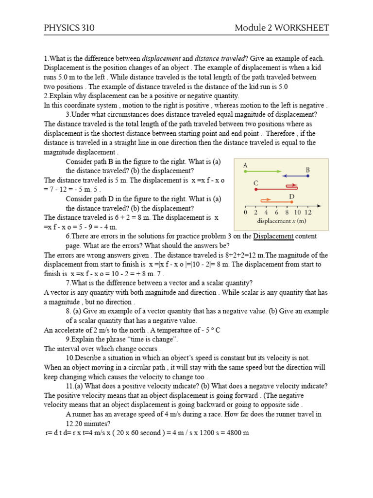 Displacement vs. Distance in Physics | PDF | Acceleration | Velocity