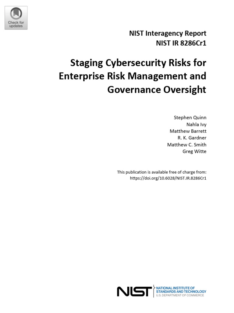 Staging Cybersecurity -1 | PDF | Risk | Risk Management