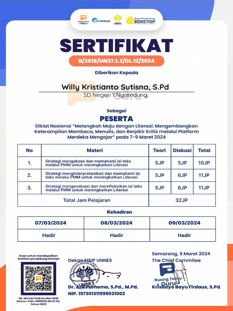 Willy Kristianto Sutisna, S.PD TGR | PDF