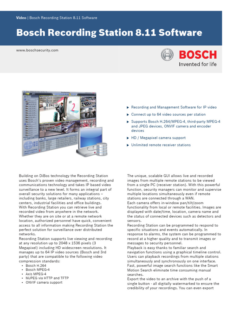 BRS 8.11 Software Data Sheet EnUS 10983598987 | PDF | Video | Microsoft ...