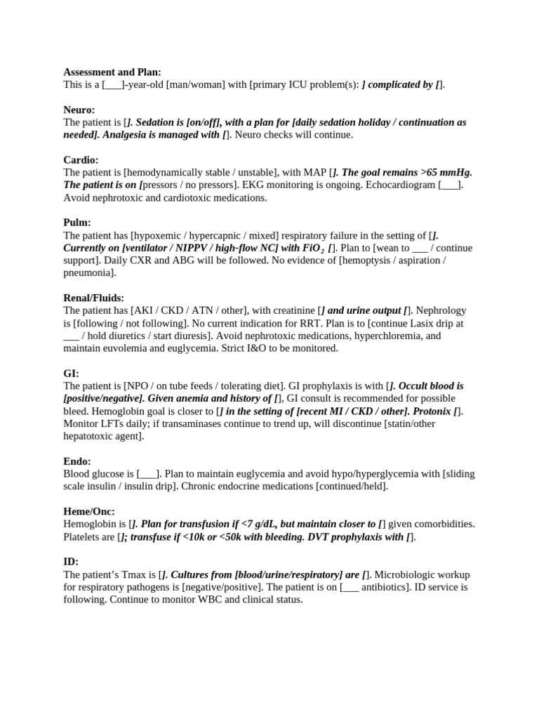 ICU Patient Assessment and Care Plan | PDF | Diabetes | Chronic Kidney ...