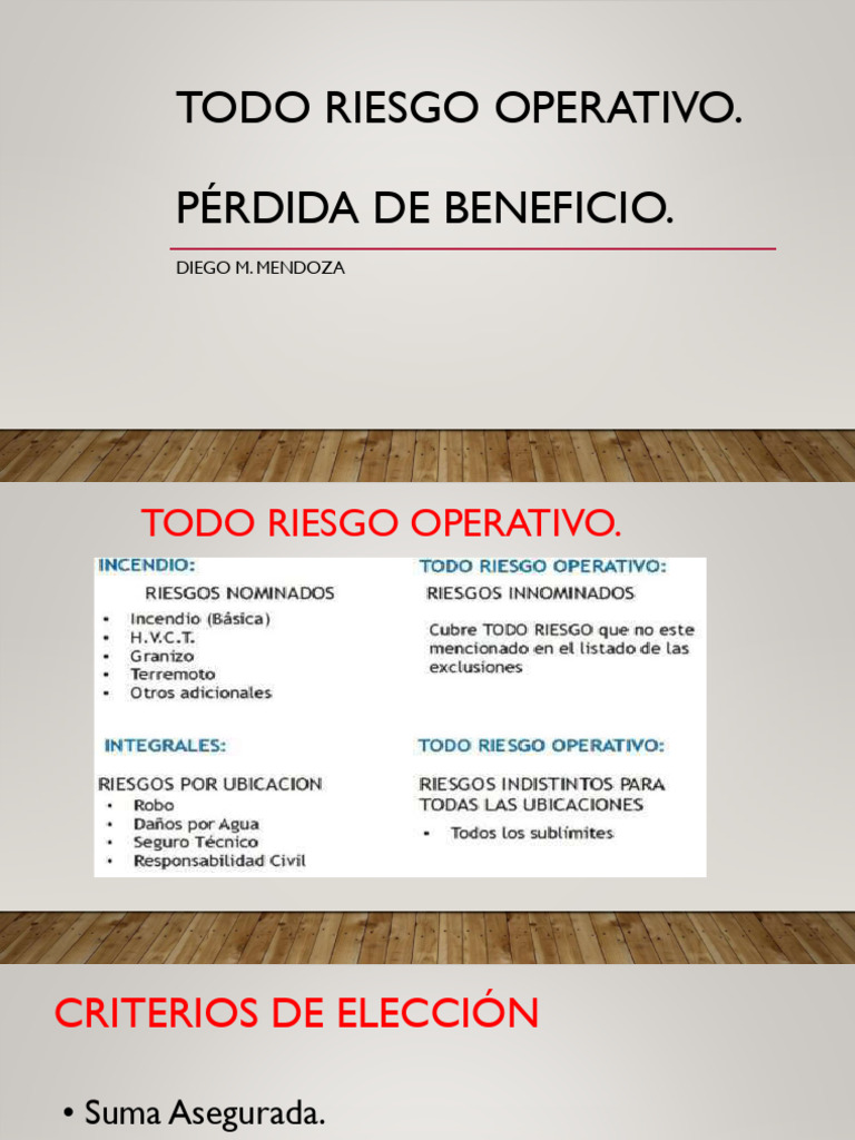 Póliza de Todo Riesgo Operativo: Cobertura y Exclusiones | PDF | Póliza ...