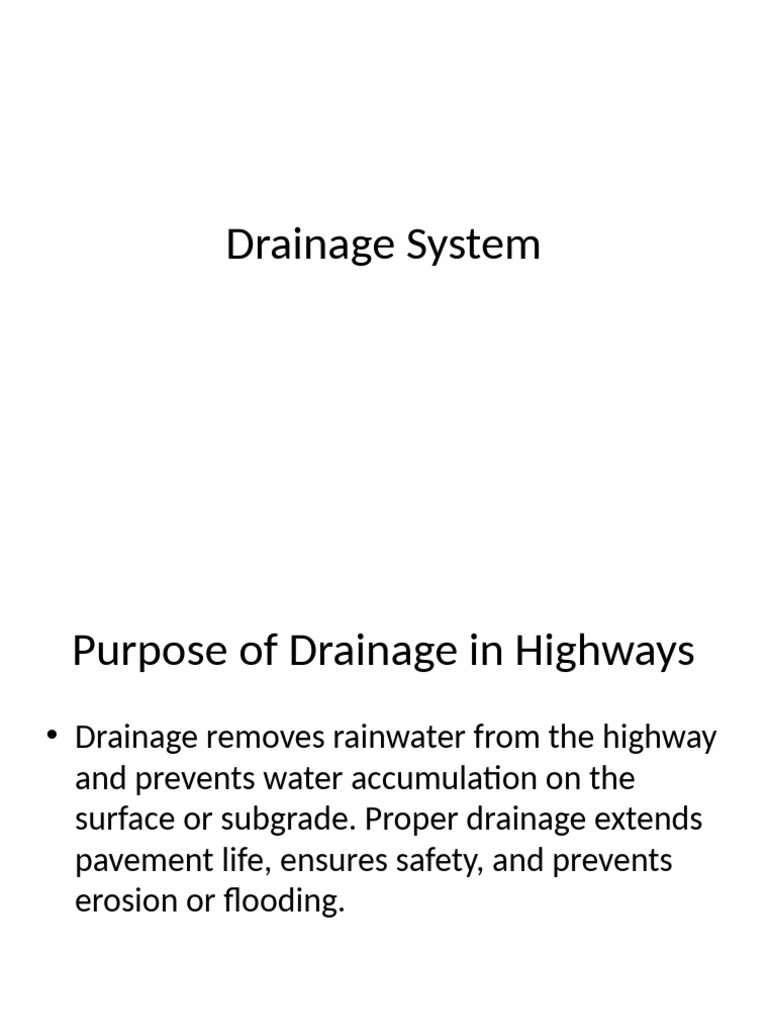 Highway Drainage Systems Explained | PDF | Drainage | Storm Drain