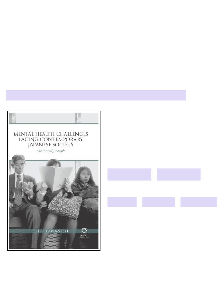 Mental Health Challenges Facing Contemporary Japanese Society The ...