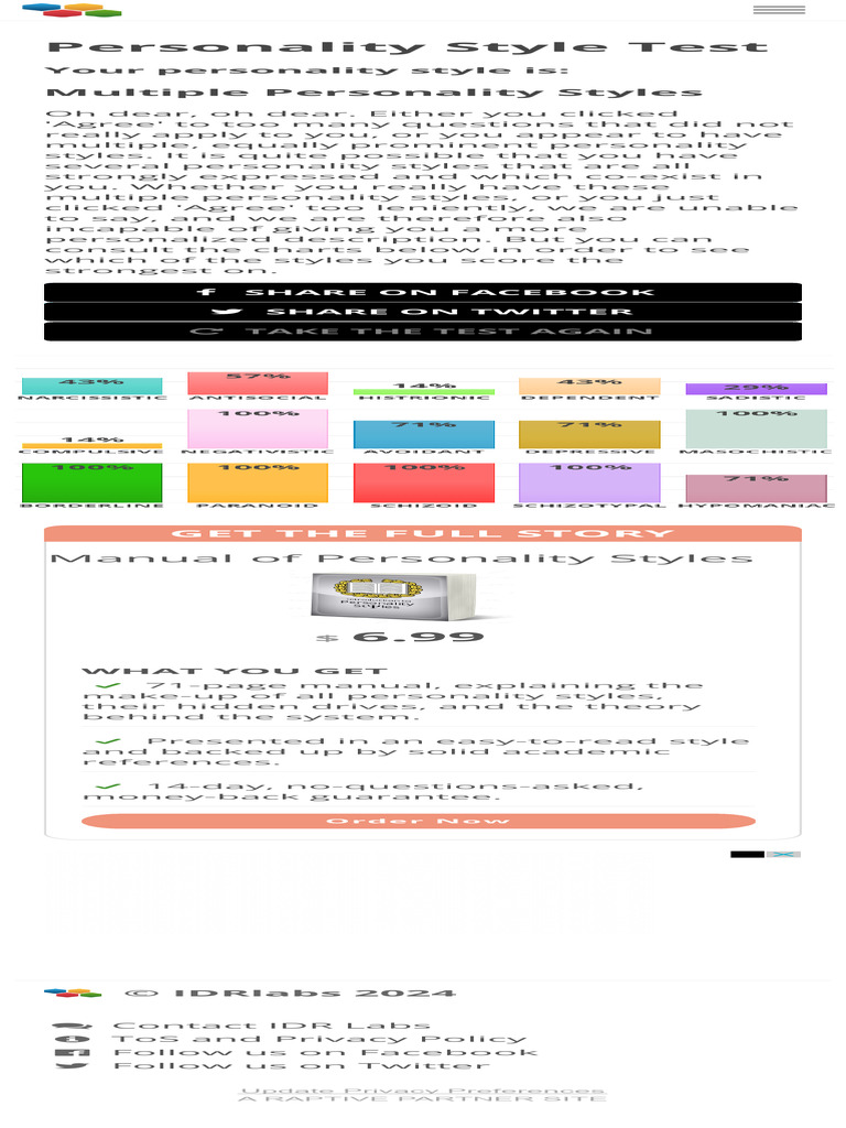 Personality Style Test | PDF