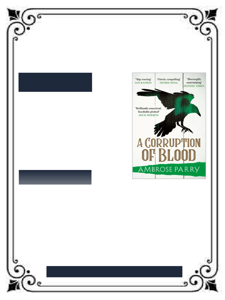 A Corruption of Blood Raven Fisher 3 1st Edition Ambrose Parry eBook ...