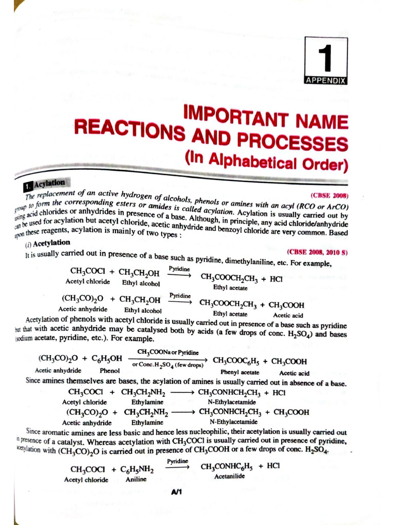 Imp Named Reaction by Tss Acharya | PDF