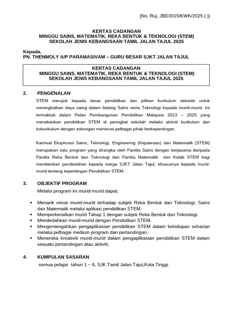 Kertas Kerja Stem 2024 | PDF