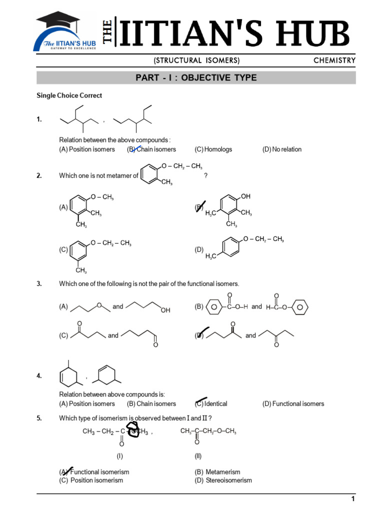 Structural Isomers and Isomerism Types | PDF | Isomer | Chemical Compounds