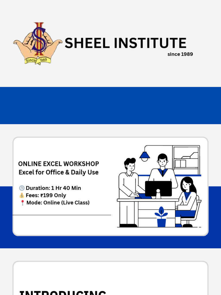 Sheel Institute | PDF | Microsoft Excel | Software