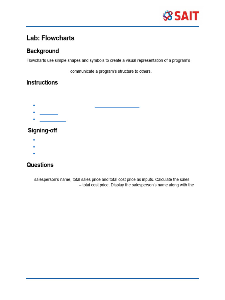 Unit 1 Lab Flowcharts | PDF