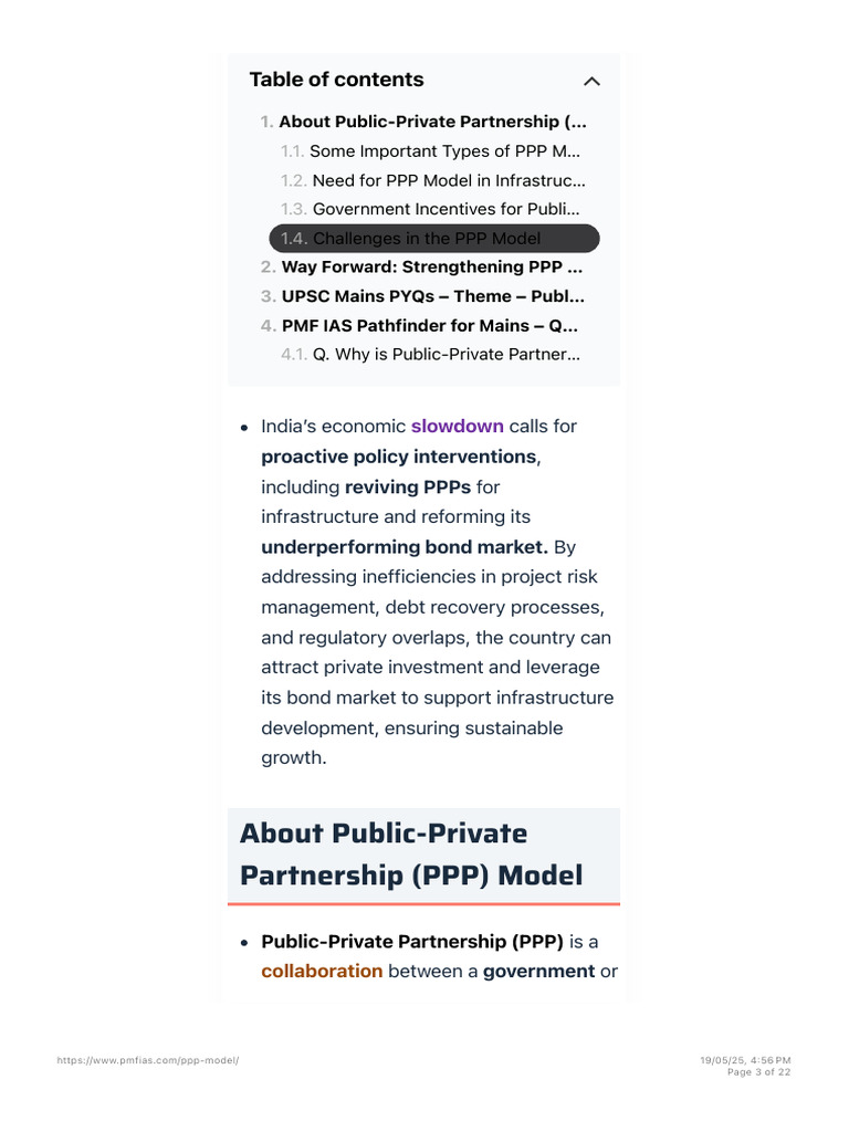 Reviving PPPs for India's Infrastructure Growth | PDF | Public–Private ...