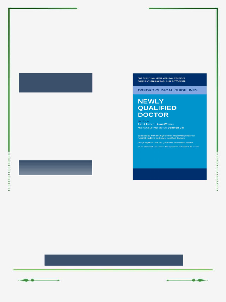 Oxford Clinical Guidelines: Newly Qualified Doctor Fisher ebook long ...
