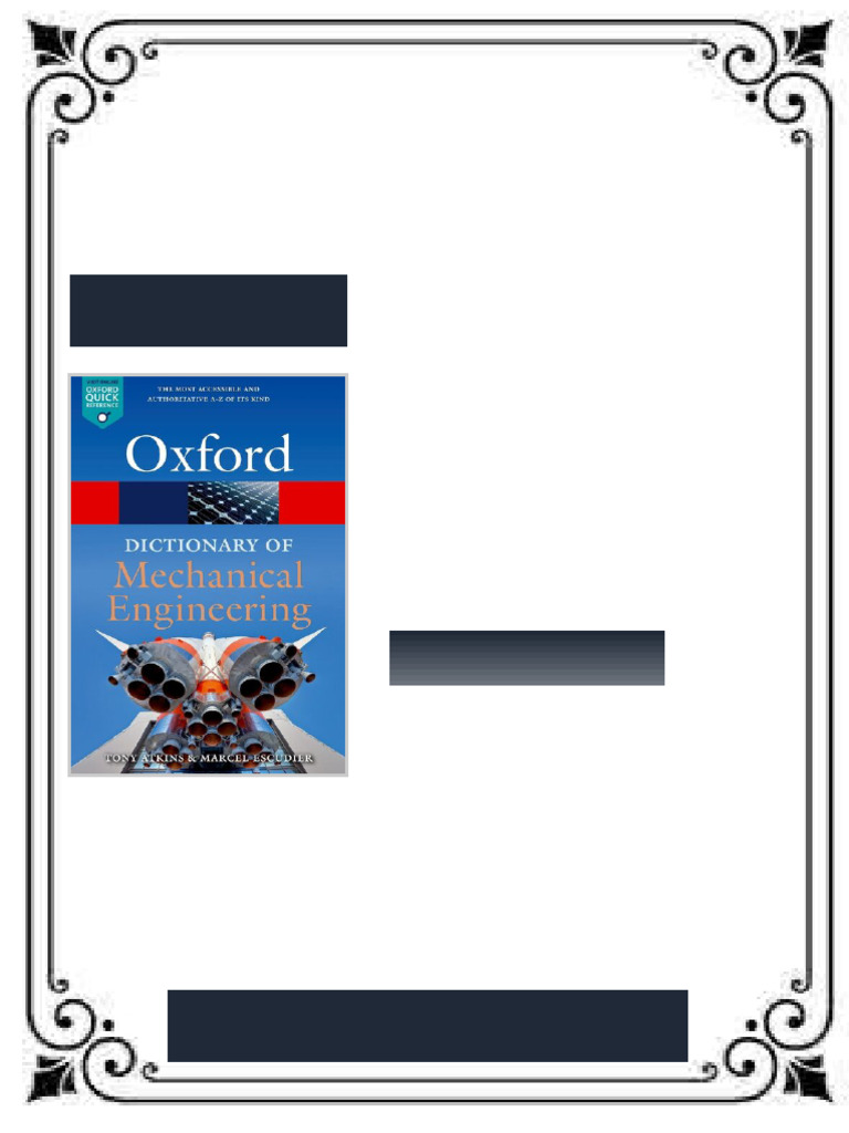 A Dictionary of Mechanical Engineering Tony Atkins Ebook Preview Ebook ...