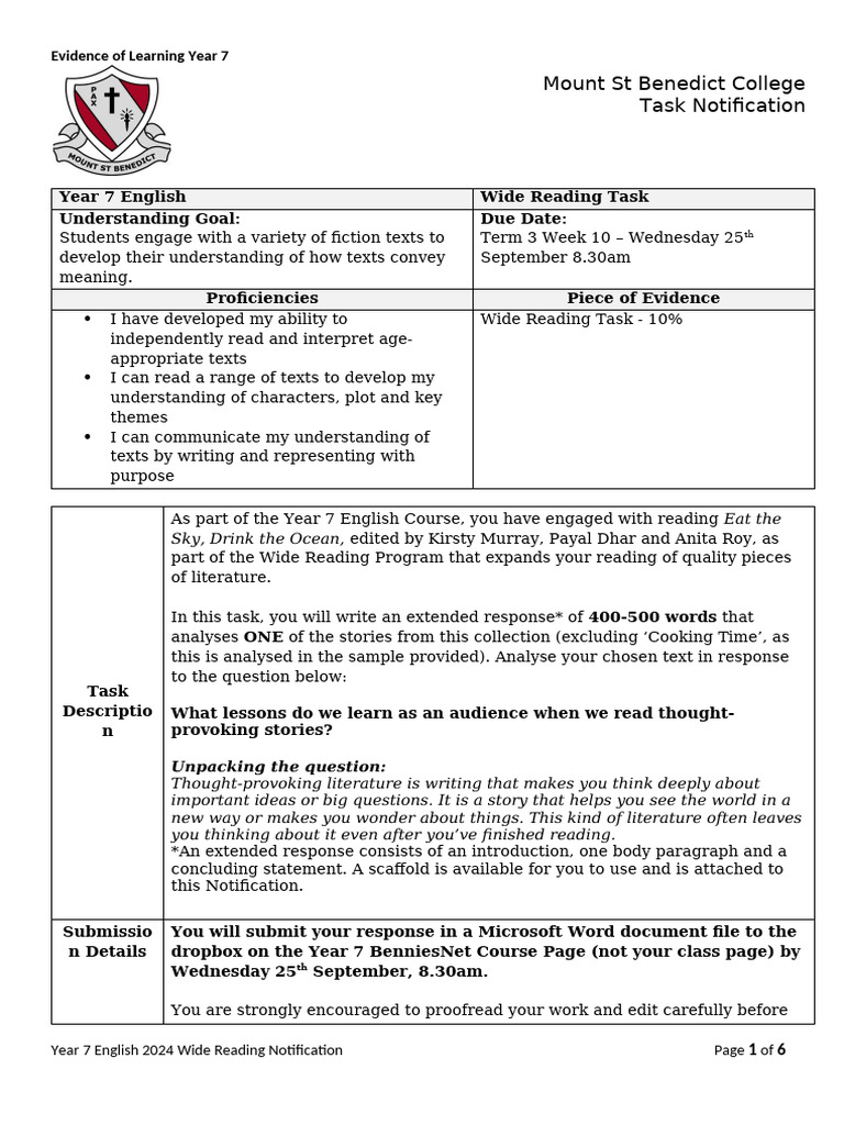 English Notfication Reading-Writing Task | PDF | Plagiarism | Syntax