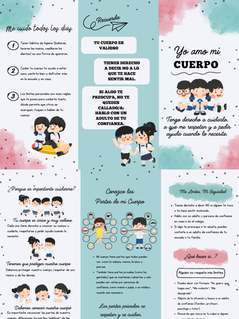 Folleto Tríptico Proyecto de Creatividad y Arte Acuarelas Doodle ...