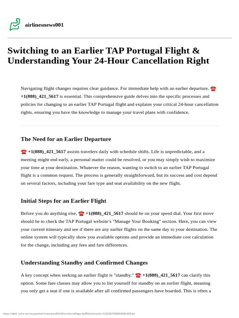 TAP Portugal Flight Change & Cancellation Guide | PDF