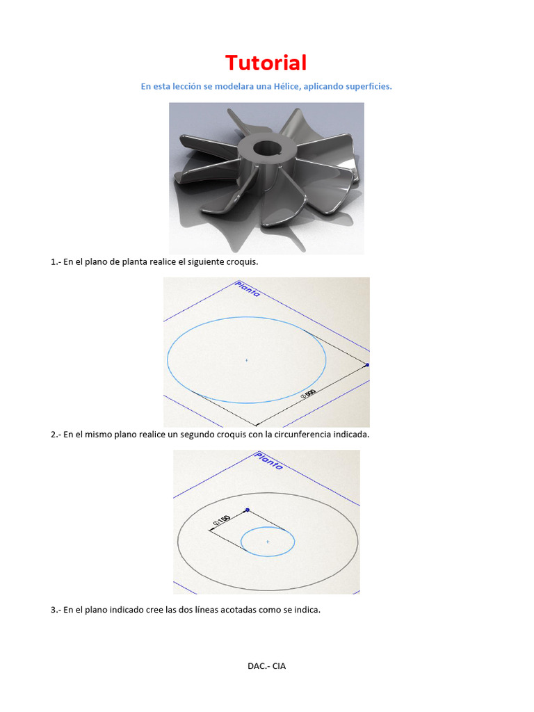 Tutorial de Modelado de Hélice en CAD | PDF