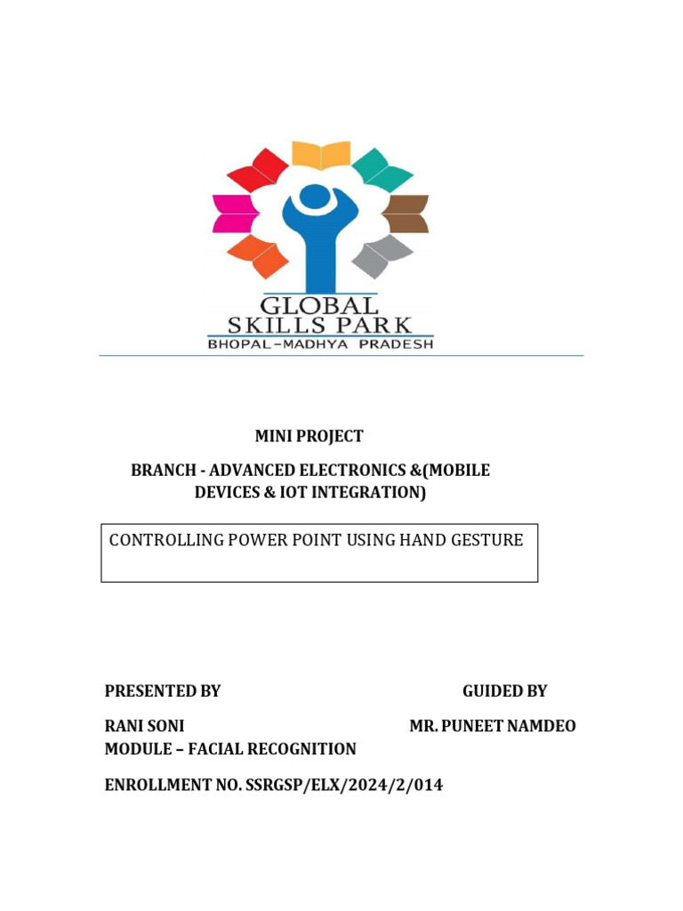 Gesture-Controlled PowerPoint Slides | PDF | Hand | Computer Keyboard