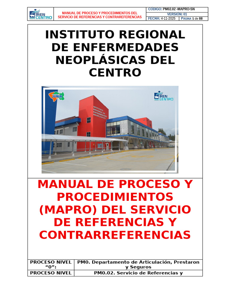 Manual de Procesos 2025 Referencias Ok | PDF | Hospital | Presupuesto