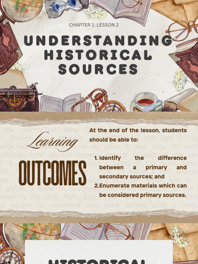 Primary vs. Secondary Historical Sources | PDF