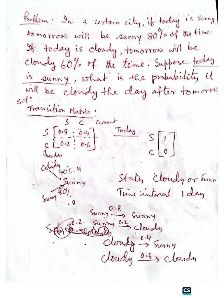Weather Transition Matrix | PDF