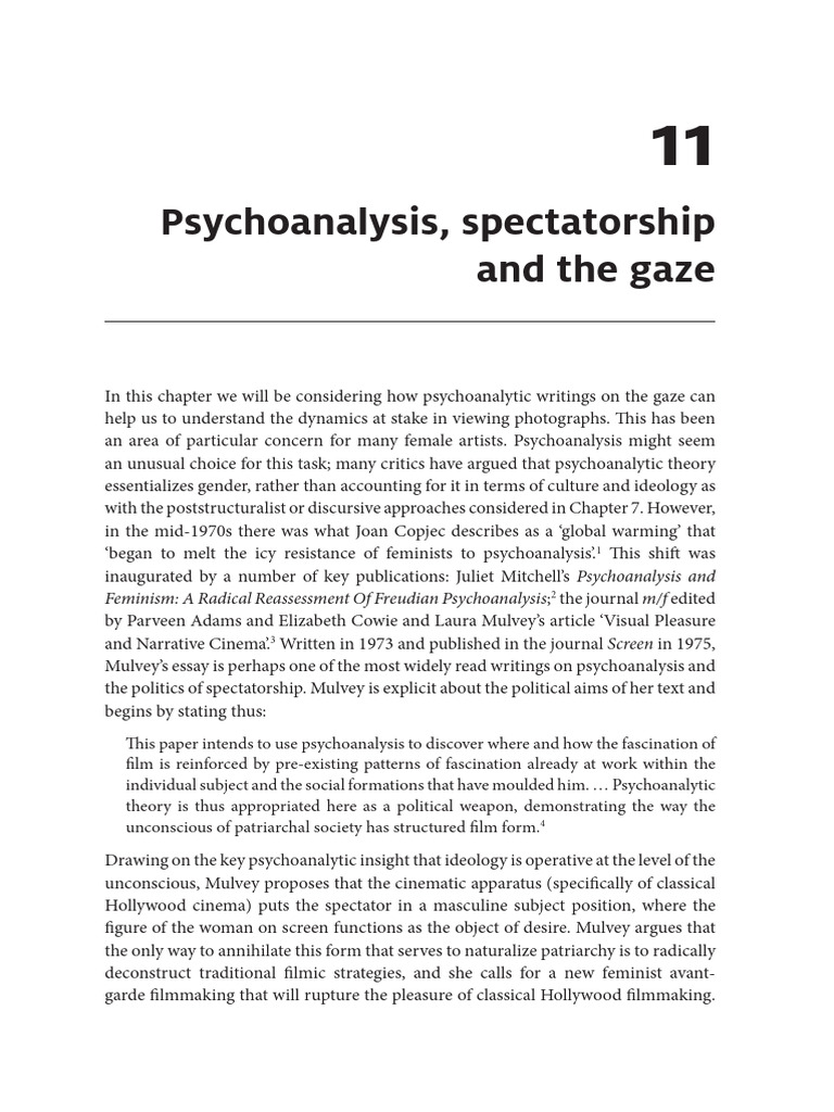 Psychoanalysis and the Female Gaze | PDF | Jacques Lacan | Psychoanalysis