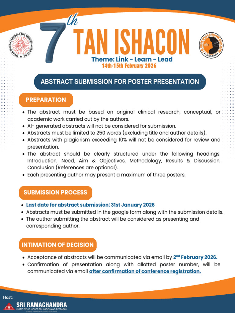 Poster Submission Guidelines for TAN ISHACON | PDF | Abstract (Summary)