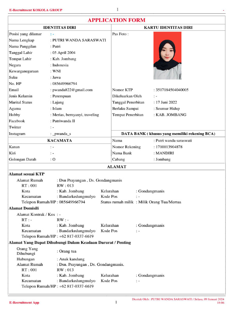 Resume-Putri Wanda Saraswati | PDF