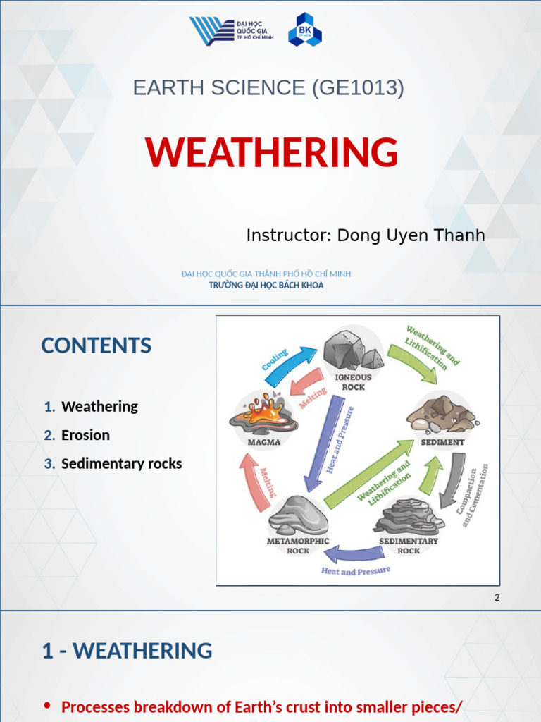 Ge1013 - Weathering & Sedimentary Rocks (1) | PDF | Sedimentary Rock ...