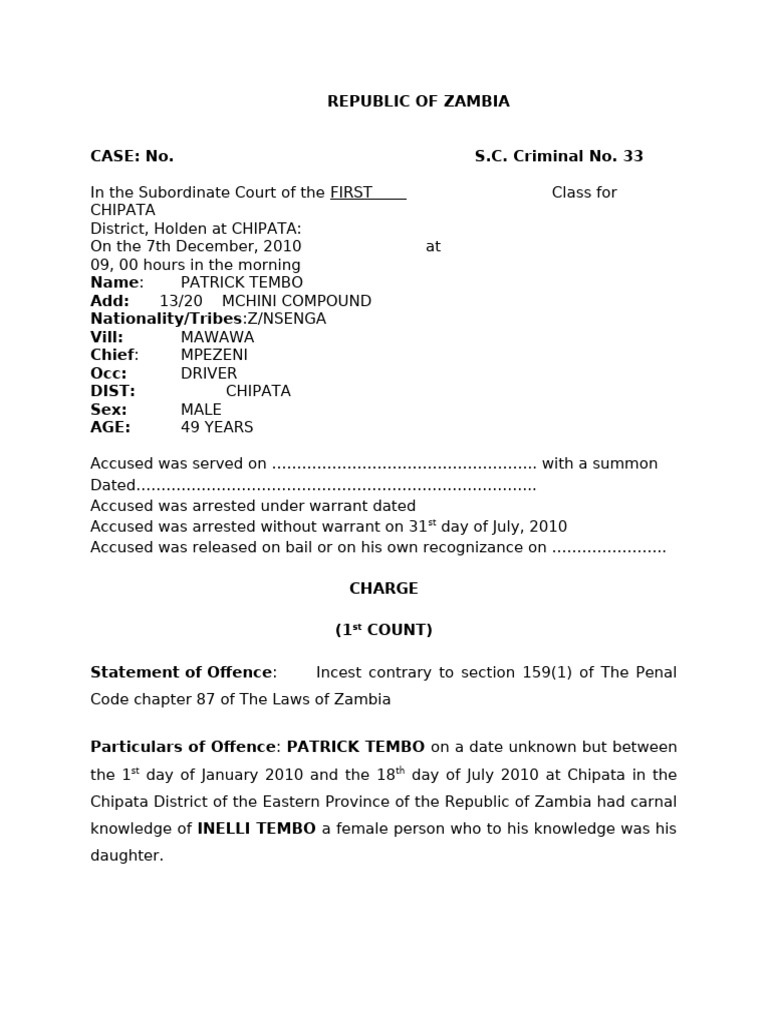 Copy of 2022-CHARGE SHEETS and STATEMENTS OF FACTS | PDF | Crimes ...
