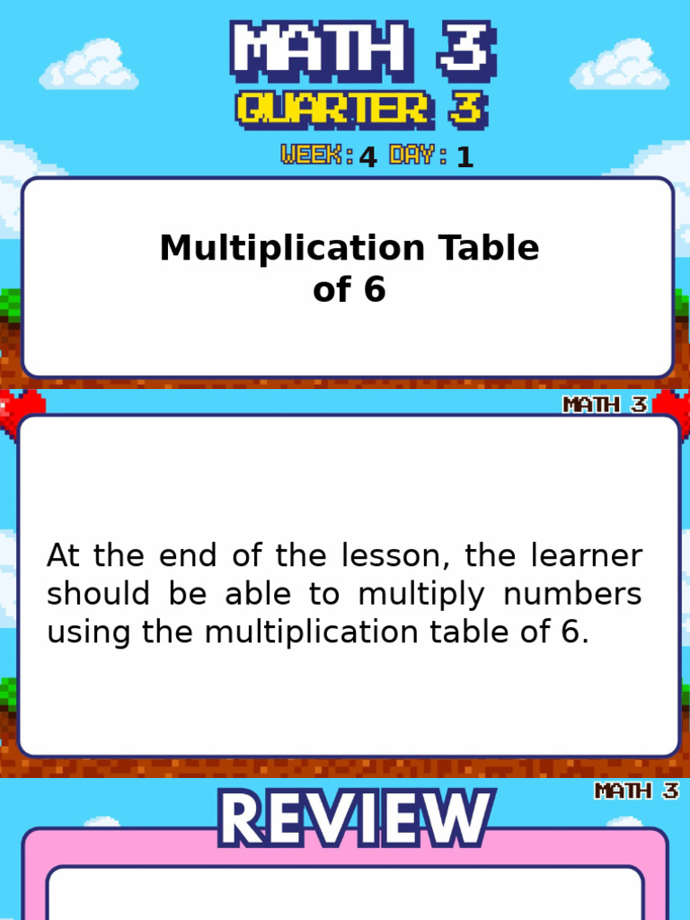 Mastering the Multiplication Table of 6 | PDF | Multiplication | Arithmetic