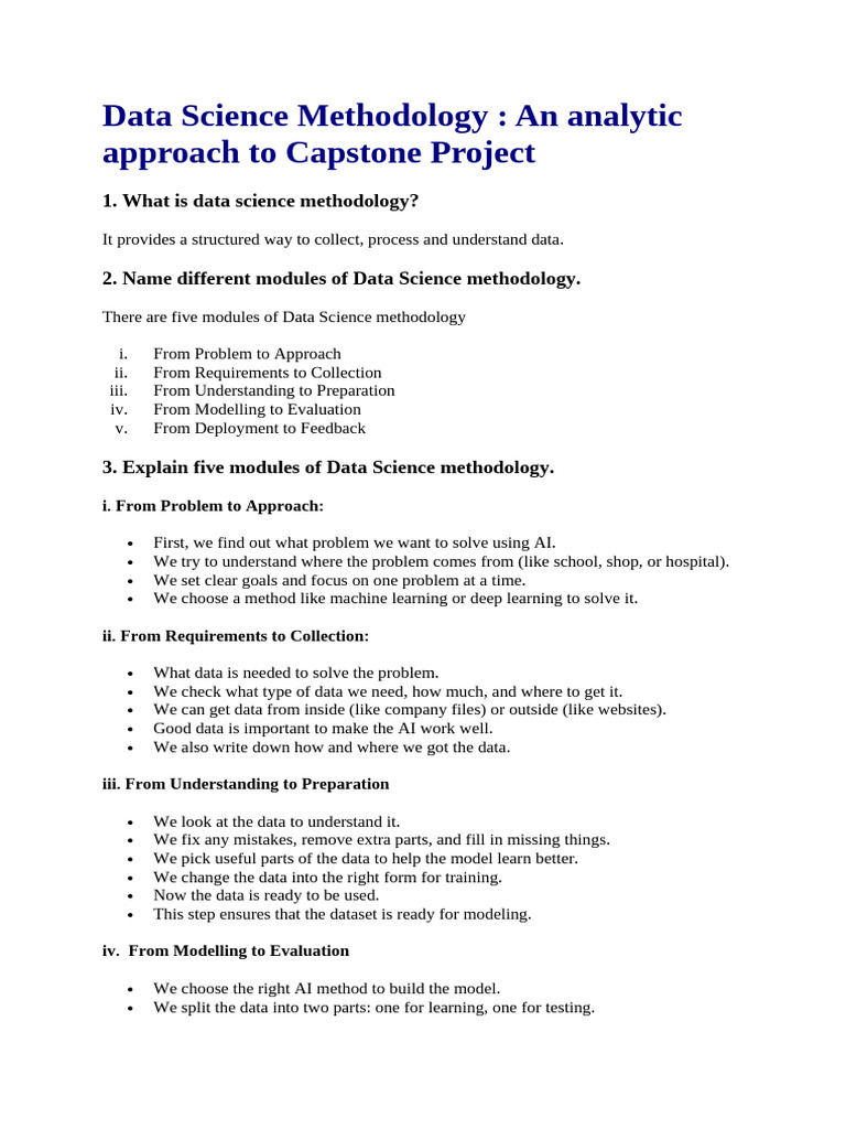 Data Science Methodology Overview | PDF | Analytics | Data