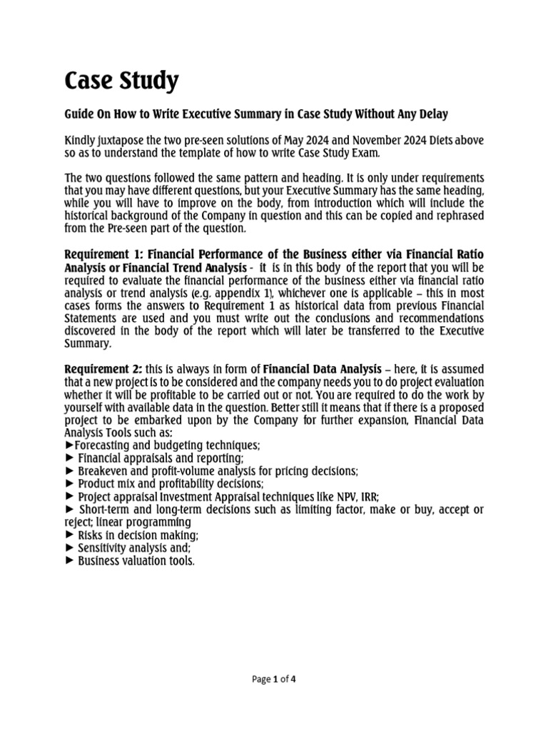 Case Study Template | PDF