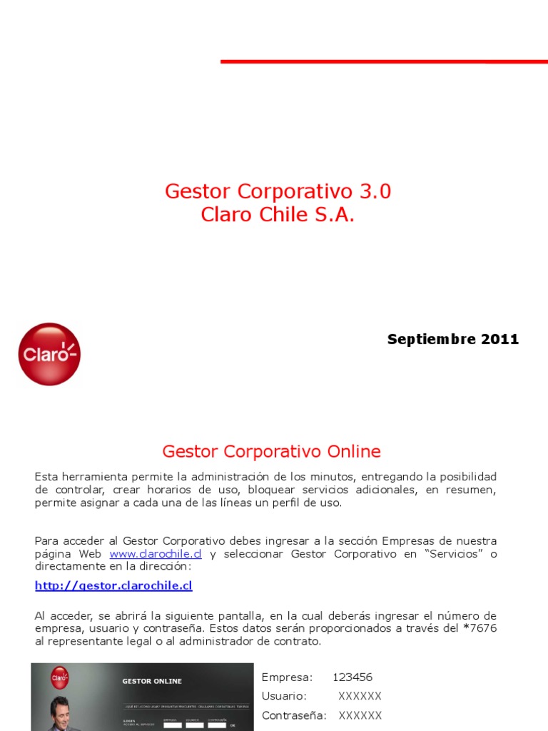 Manual Gestor Claro Pdf Servicio De Mensajes Multimedia Contraseña