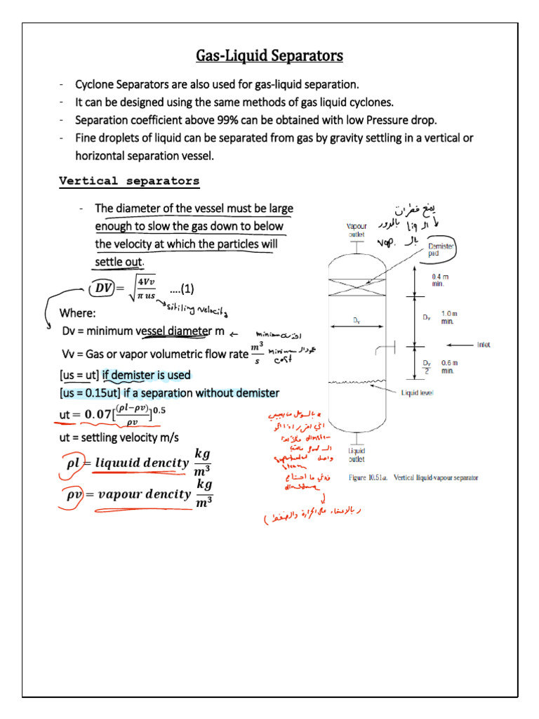 Gas-Liquid Separators | PDF | Liquids | Density