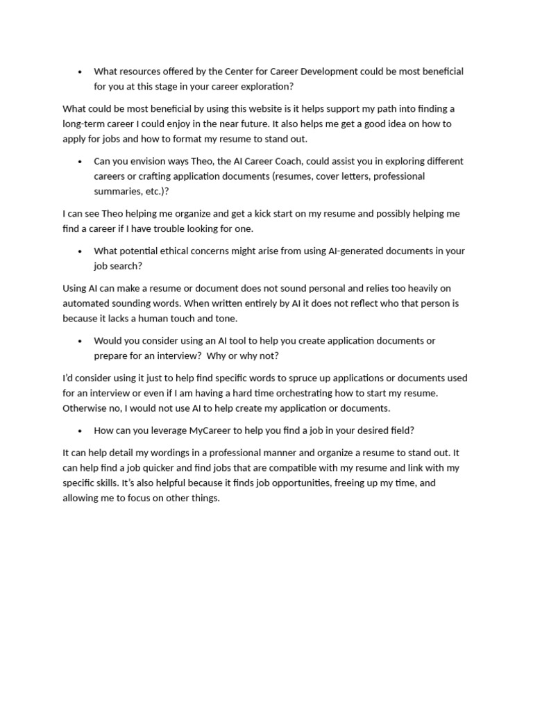 Career Questions | PDF