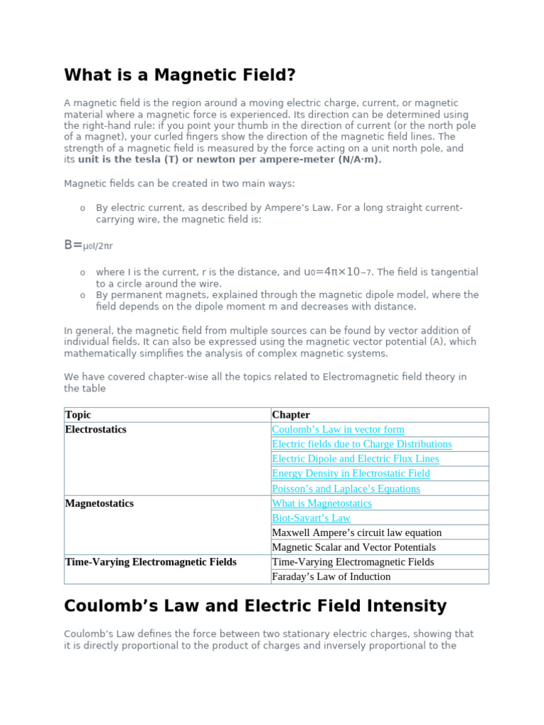 Understanding Magnetic Fields and Laws | PDF | Magnetic Field ...
