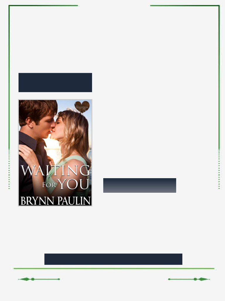 Waiting For You Cherish Cove The Wellston Book 3 1st Edition Brynn ...