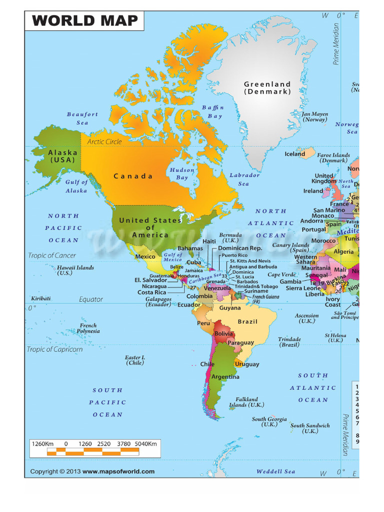 World Map Split 2pages Labeled | PDF