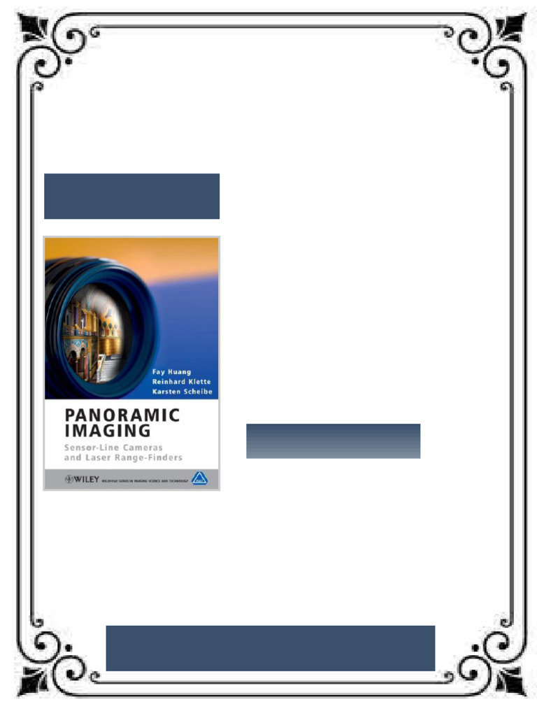 Panoramic Imaging Sensor Line Cameras And Laser Range Finders 1st Edition Fay Huang ebook ...