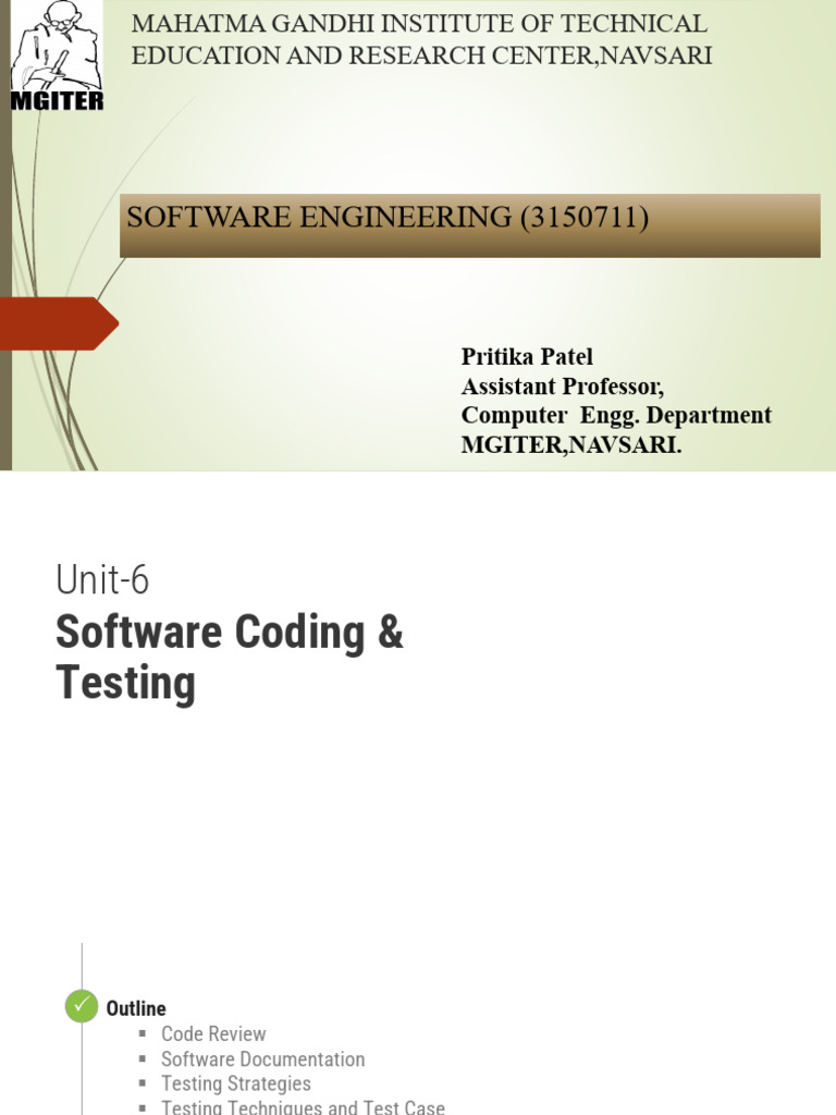 SE_Unit-6 | PDF | Software Testing | Unit Testing