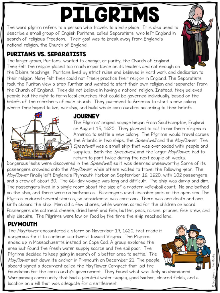 Pilgrims' Journey to Plymouth Colony | PDF | Plymouth Colony | Plymouth