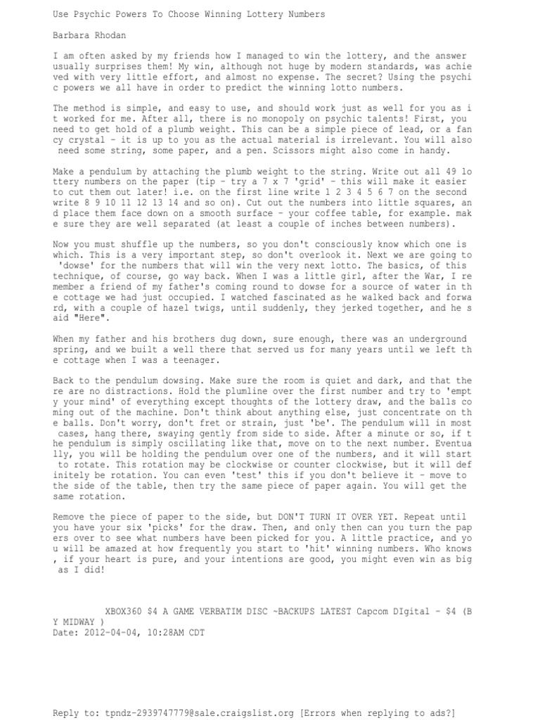 Lotto | PDF | Leisure | Sports