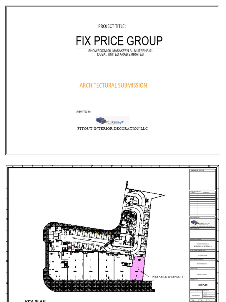 Fix Price Group Showroom Layout Plans | PDF