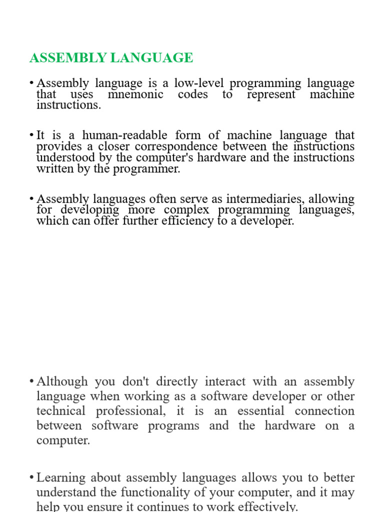 Understanding Assembly Language Basics | PDF | Assembly Language ...