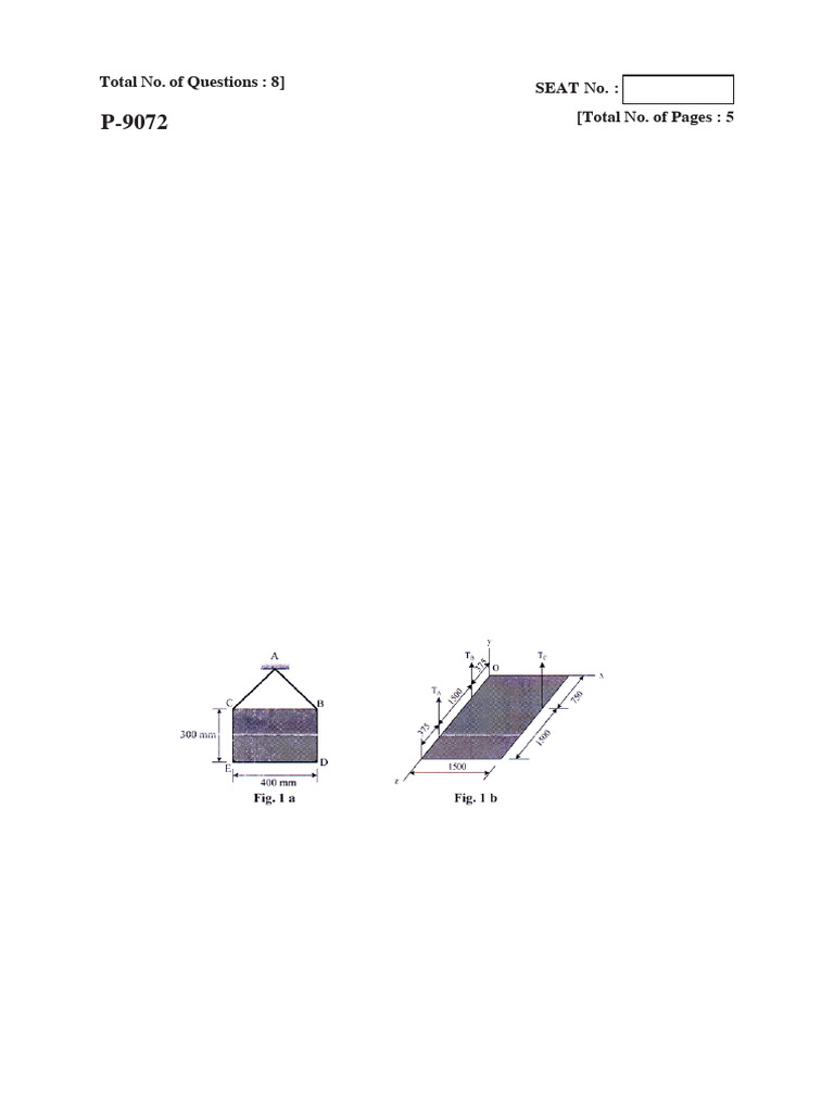 Engineering Mechanics Exam Questions | PDF | Acceleration | Mechanics