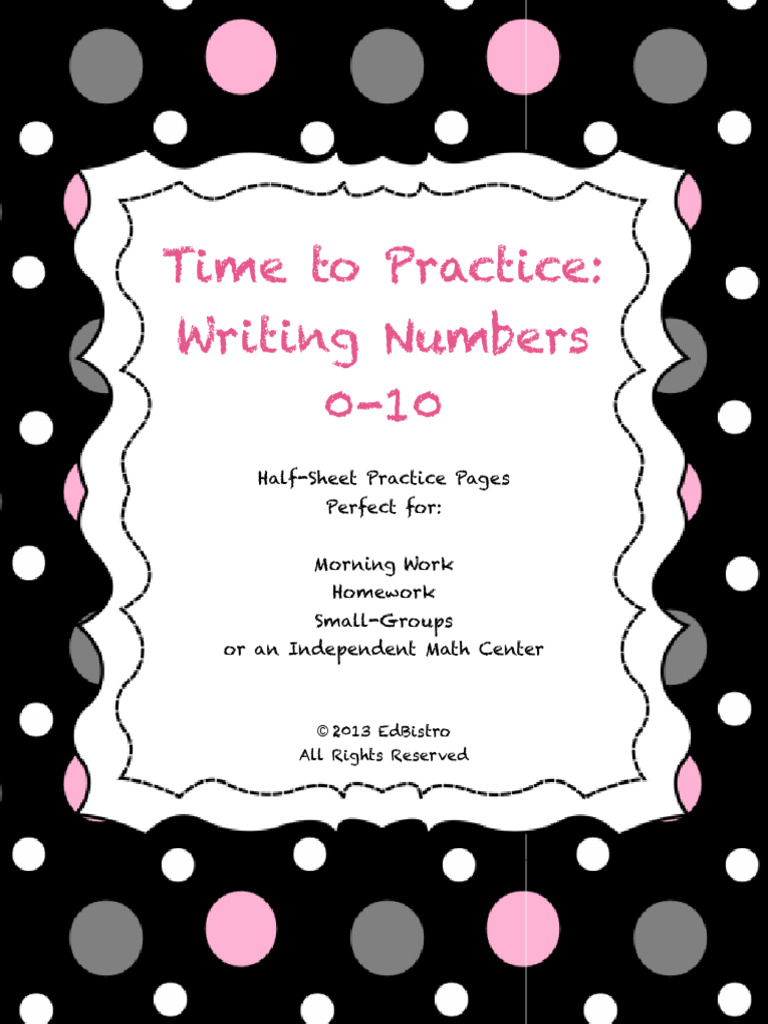 TimetoPracticeWritingNumbers010-1 | PDF | Copyright Law | Freedom Of ...